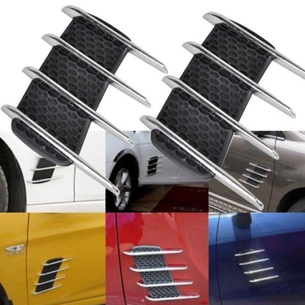 1 Pairs Shark Gills Intake Vent Car Decal Sticker Window Wall Racing ...