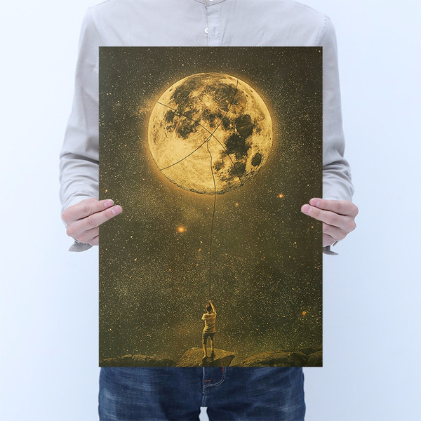 50.5X35cm Kraft Paper Retro Poster Hold Fast To Dreams Creative ...
