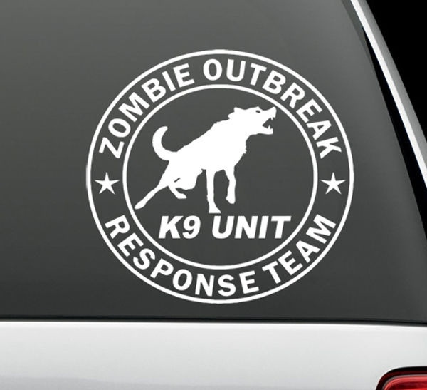 New Hot ZOMBIE Outbreak K9 Unit Response Vinyl Decal Sticker Auto ...
