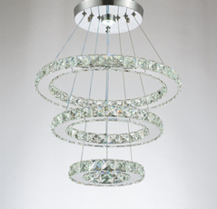 Modern lighting 3 ring Chandelier Hot Sale Led Crystal Chandelier Light ...