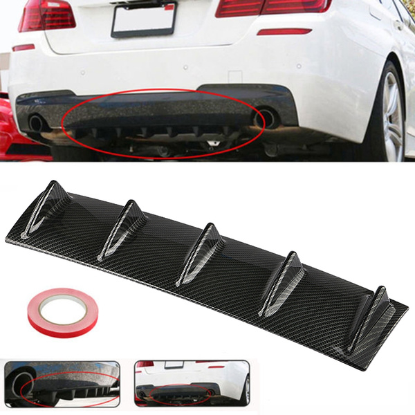 Universal Rear Bumper Lip Chassis Diffuser Spoiler Shark Fin 3/5/7 ...