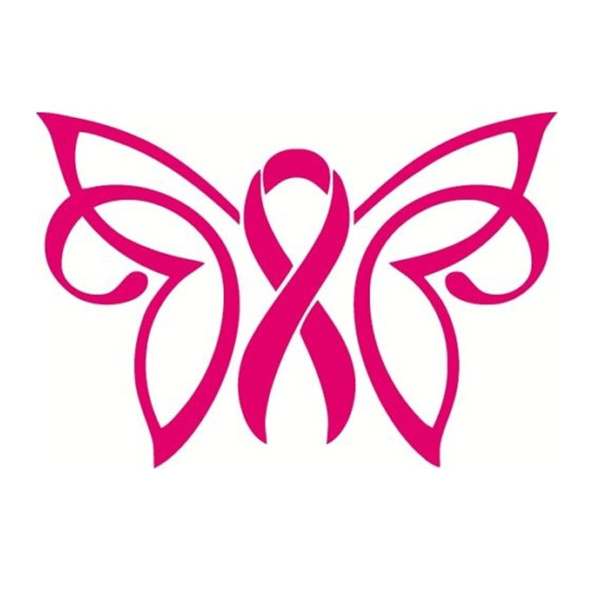 Fight Cancer Awareness Car Truck Decal Butterfly Ribbon Sticker Die Cut ...