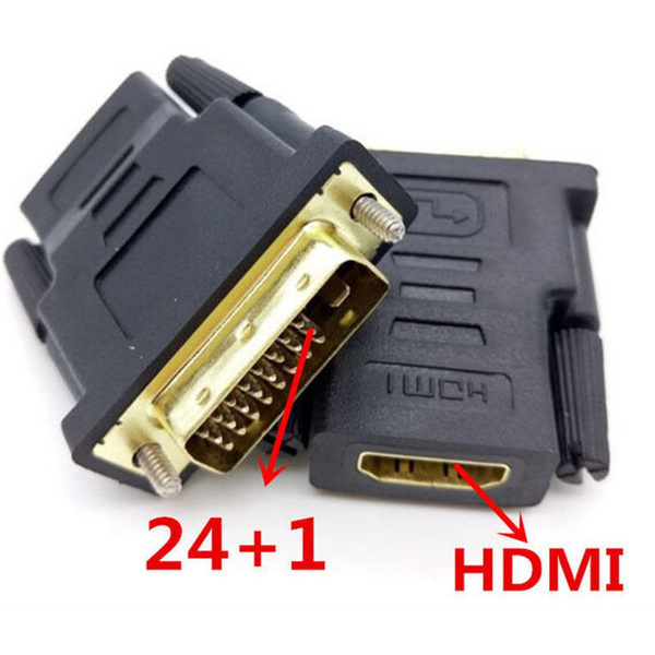 24+1 25 Pin Portable DVI D Male To HDMI Female Adapter Cable Connector ...