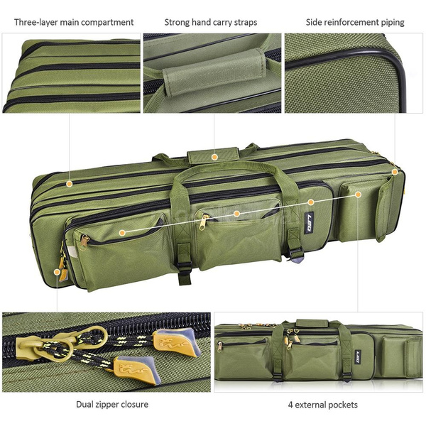Outdoor 3 Layer Tactical Bag Backpack 80cm/100cm Outdoor Gun Carrier ...