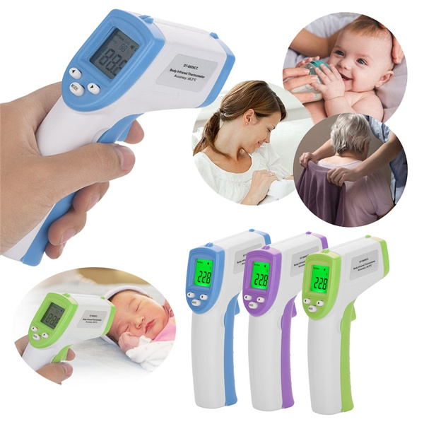 LCD Digital Non-contact IR Infrared Thermometer Forehead Body ...
