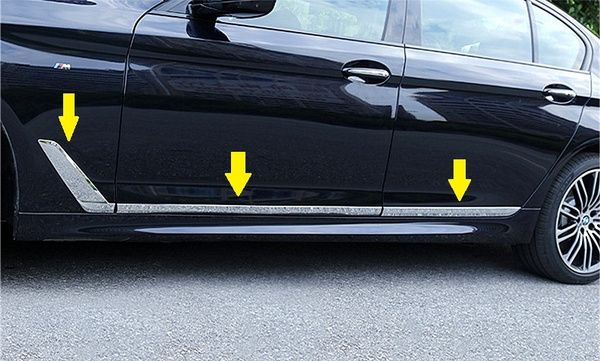 Chrome Body Side door Molding Trim Strip cover For BMW 5 Series G30 ...