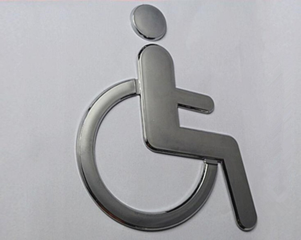 1 Piece Acrylic Adhesive Backed Disabled people Sign,Wheelchair ...