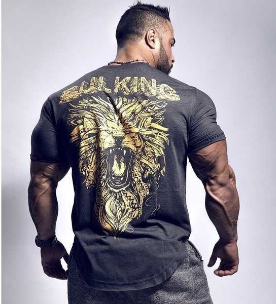 Man Full Back Printing Lion Summer Short Sleeved T-shirt Men 2018 New ...