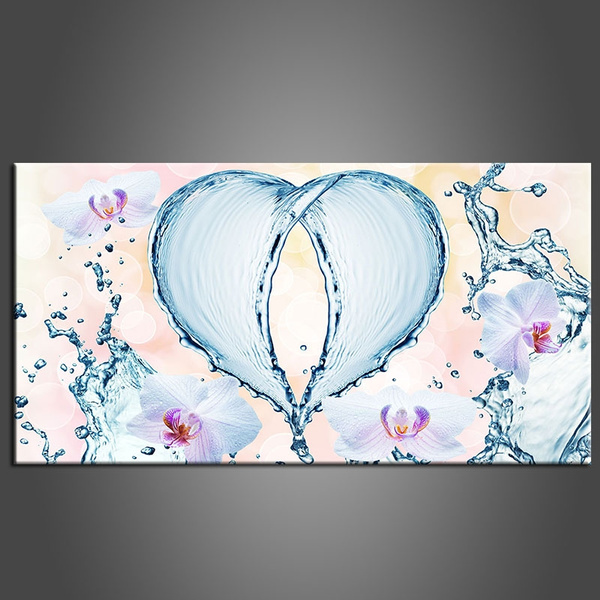 HD Print Heart from water splash Art Home decoration Wall pictures Art ...