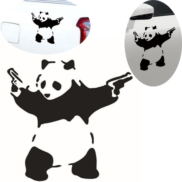 1pc Fashion Cute Car Art Panda Car Sticker Decals Waterproof Car Decal ...
