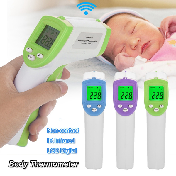 LCD Digital Non-contact IR Infrared Thermometer Forehead Body ...