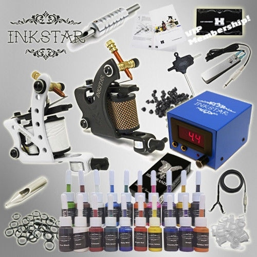 Complete Tattoo Kit Professional Inkstar Machine MAKER Set GUN 20 Ink ...