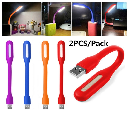 2PCS Bright Mini USB LED Light Computer Lamp For Notebook PC Laptop ...