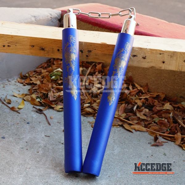 USA SELLER USA STOCK BLUE DRAGON PRINT 12" FOAM TRAINER Martial Art ...