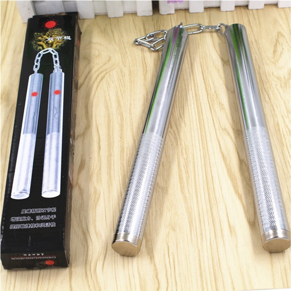 Stainless Steel Nunchucks stick Combat Training Martial Arts Supplies ...