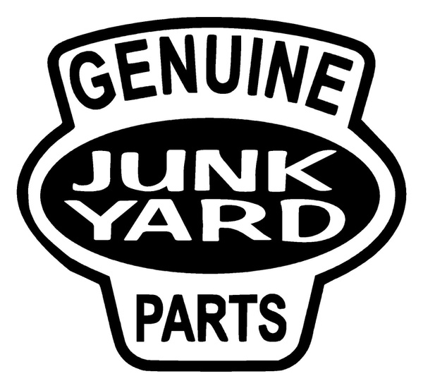 Genuine Junk Yard Parts.Fun Unique Vinyl Graphic Decal Car Window ...