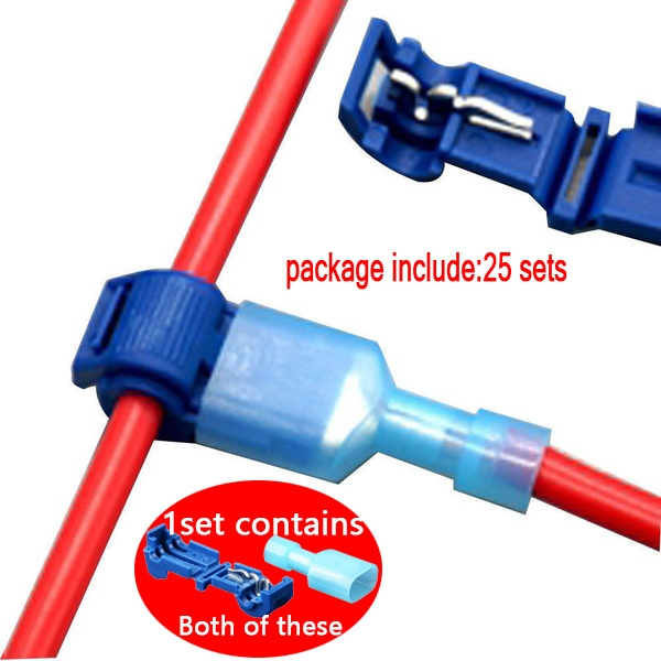 Electrical Cable Connectors Snap Quick Splice Lock Wire Terminals Crimp ...