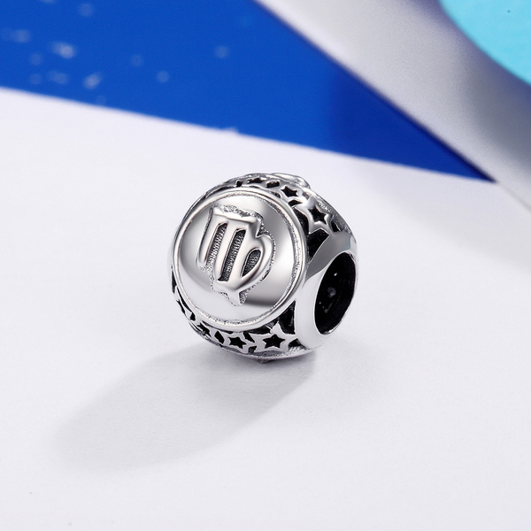 Silver Bead Charm Virgo Zodiac Sign Constellation Jewelry Birthday Gift ...