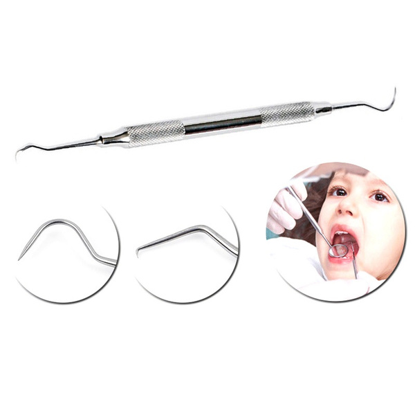 1Pcs Double-end Hook Probe Dentist Teeth Clean Mouth Guard Dental Tools ...