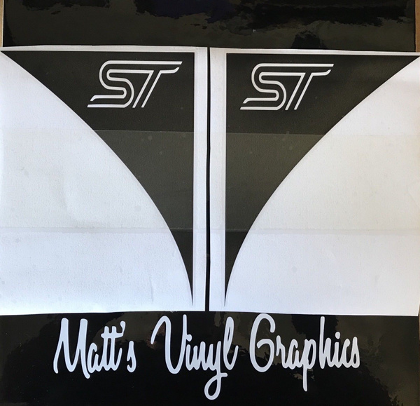 Pair Of Fiesta ST Wing Vinyl Stickers Fiesta Focus ST Side Wing Decals ...