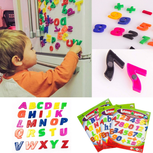 Kids Toy 26PCS Upper/lower Case Letters and Numbers Colorful 3cm Kids ...