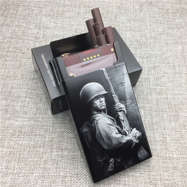 Allied soldiers of world war ii Cigarette Case Aluminium Alloy Fashion ...