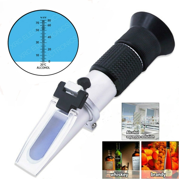 RZ Refractometer Alcohol Alcoholometer meter 0~80%V/V ATC Handheld Tool ...