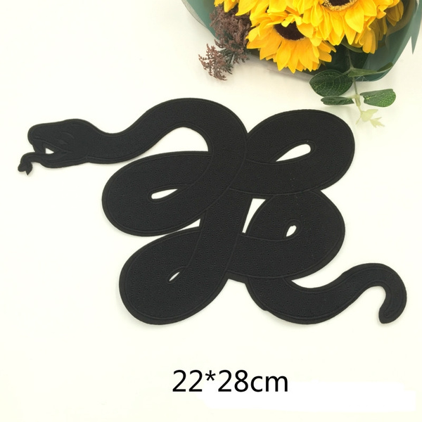 Black Mamba Patch Snake Applique Iron on Patch Apparel Sewing Clothes ...