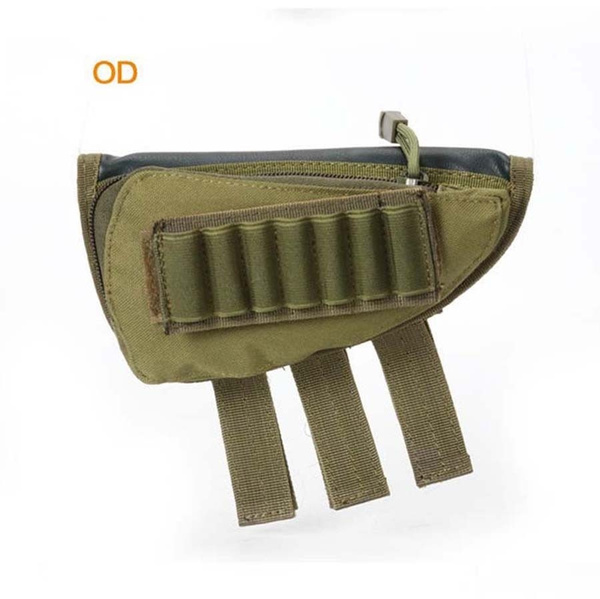 OD Color Tactical Hunting Rifle Shotgun ButtStock Ammo Shell Mag Pouch ...