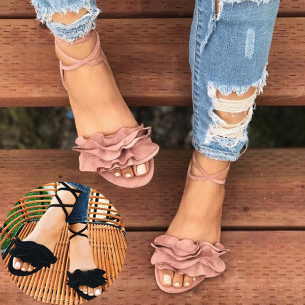 Fashion Cute Flower Sandals Women Casual Flats Chic Summer Shoes | Wish