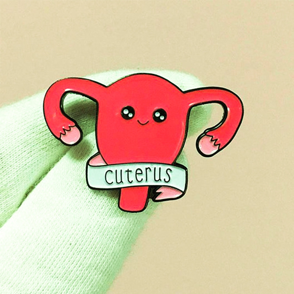 Cuterus Shape Enamel Pin The Uterus Brooch Feminist Womens Rights Badge ...