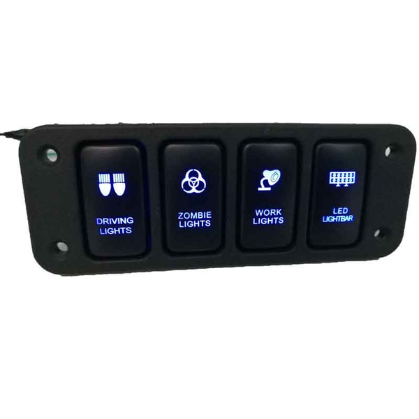 for Toyota 4Buttons Switch Panel Blu-ray ON-OFF DRIVINGLIGHTS ...