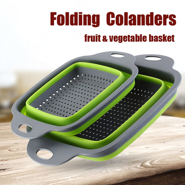 Kitchen Collapsible Colander Fruit Vegetable Washing Drain Basket ...