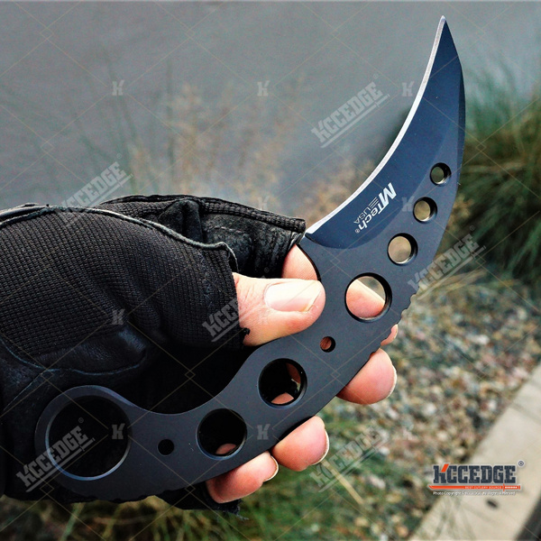 USA SELLER USA STOCK 7" Black TACTICAL COMBAT Karambit Claw FIXED BLADE ...