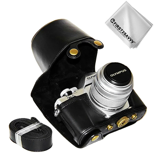 black Premium quality full body Precise Fit PU leather digital camera ...