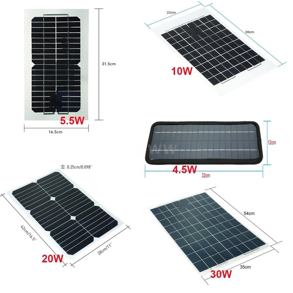 4.5W/5.5W/10W/20W/30W Semi Flexible Solor Power Polycrystalline Solar ...
