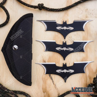 USA SELLER USA STOCK 3PC BLACK SET 6" BATMAN THROWING KNIFE Outdoor ...