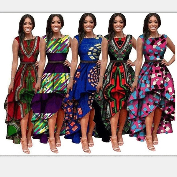 Fashion Women Gypsy Traditional African Print Dashiki Party Dress | Wish