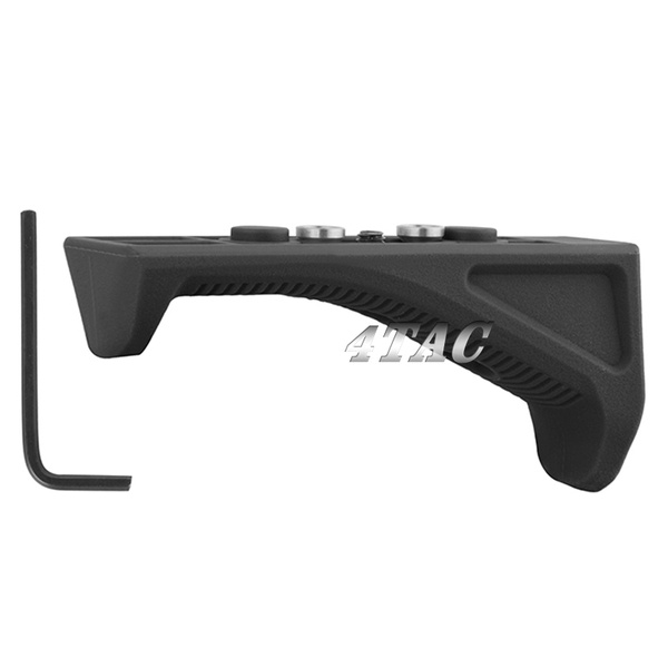 Tactical KeyMod Angled Forward Grip Fore Grip Forend Hand Stop - Black ...