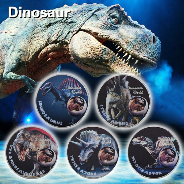 Original Animal Collection Gift Dinosaur Tyrannosaur Commemorative Coin ...