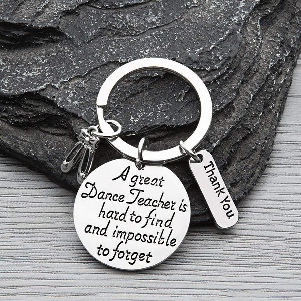 Personalized Initial Keychain,Dance Teacher Gift, Dance Teacher ...