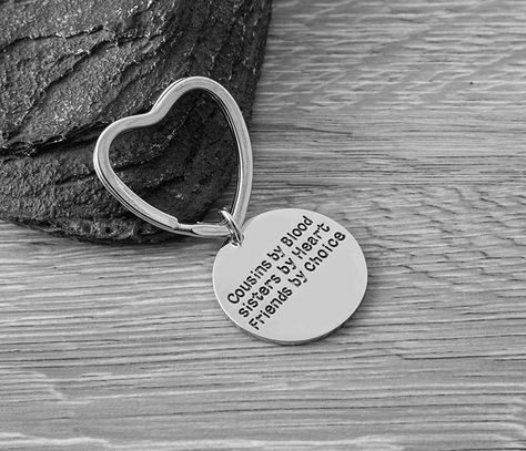 Cousin Keychain, Cousin Gift- Cousins by Chance, Friends by Choice ...