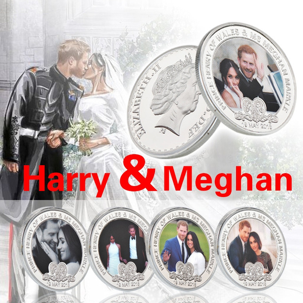 Prince Harry and Meghan Markle Sweet Love Silver Plated Coins ...