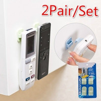 Plastic Hooks 2 Pairs(4pcs) Sticky Hook Set TV Air Conditioner Remote ...
