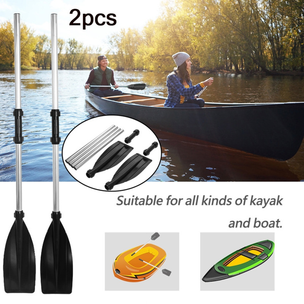 2pcs 49.6inch Aluminium Kayak Paddles Lightweight Join Together Boat ...
