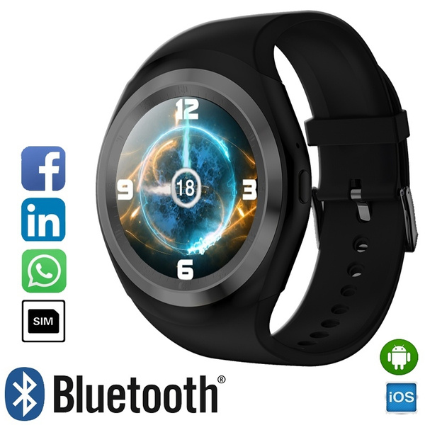 Waterproof Smartwatch Y1 Bluetooth Smart Watch Phone With SIM TF Card ...