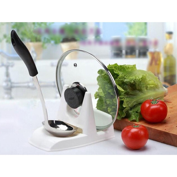 Multifunction Spoon Rest Cover Lid Ladle Organizer Plastic Pot Pan ...