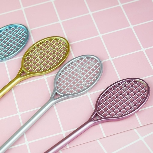 Mini badminton racket pen, keyboard children's DIY plaid toys, used for ...