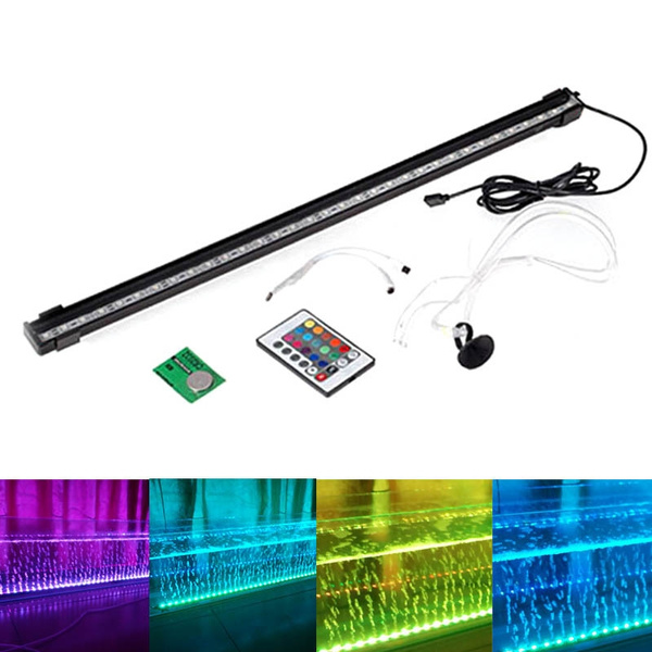 16/26/36/46/56CM LED Fish Tank Light RGB Bar Air Bubble Lamp ...