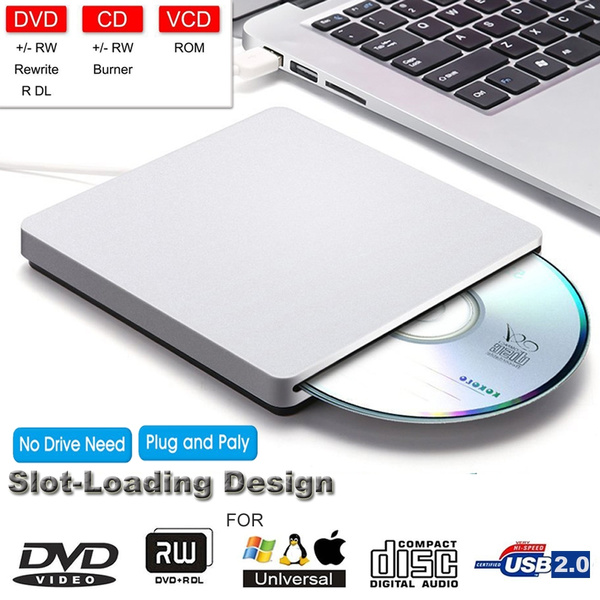 Ultra Slim External CD/DVD-RW Writer Drive Burner Disc Optical Drive ...